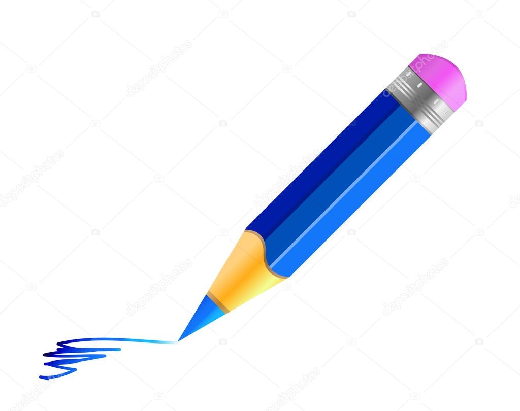 Blue pencil — Stock Photo © X-etra #32815255