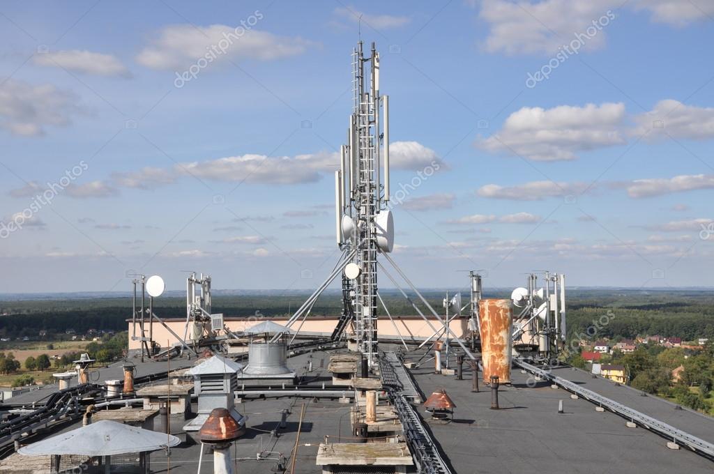 Cellular communication system on the roof — Stock Photo © Zetor2010 ...