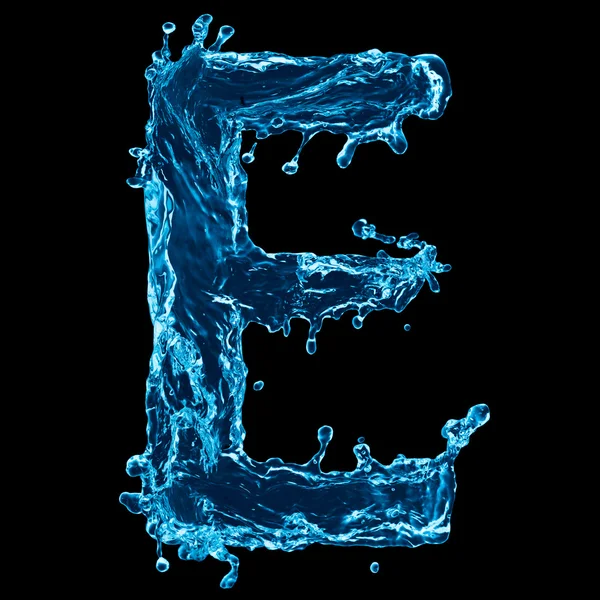 One letter of water alphabet on black background Stock Photo by ...