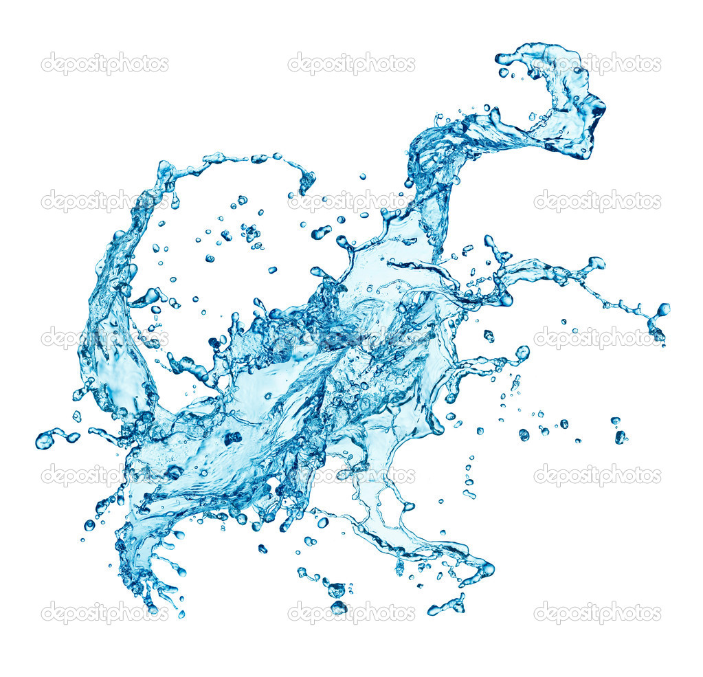 Water splash isolated on white background Stock Photo by ©korovin 27303291