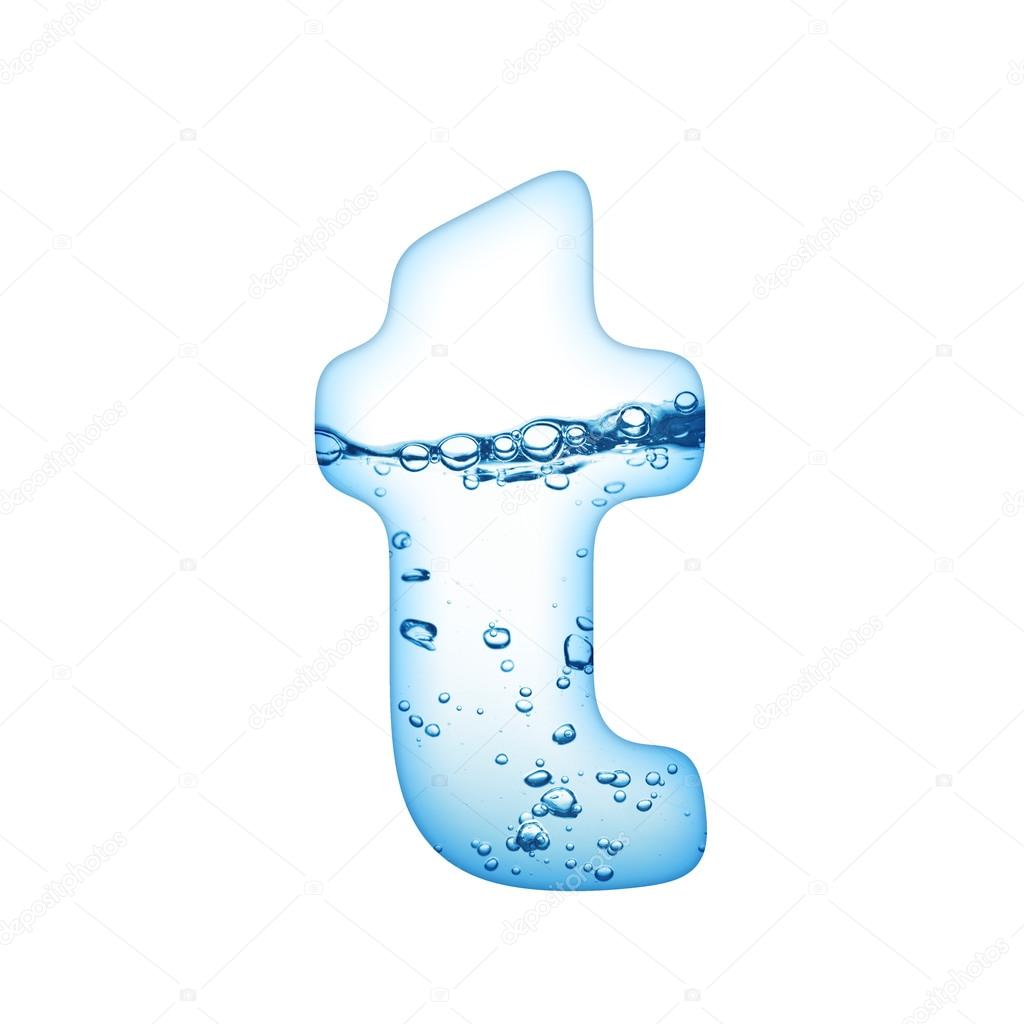 Una letra del alfabeto de olas de agua Ilustración de stock de ©korovin ...