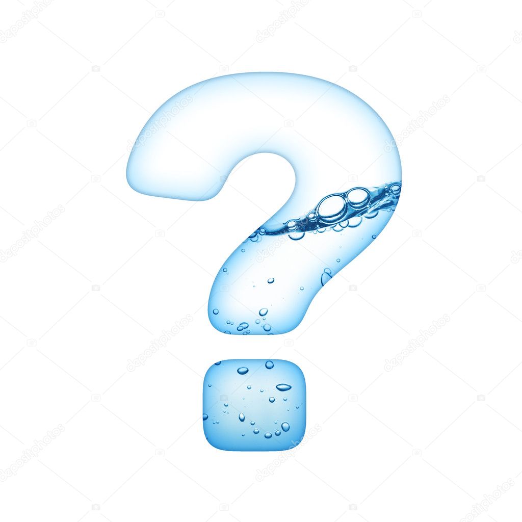 Question mark of water Stock Illustration by ©korovin #35470275