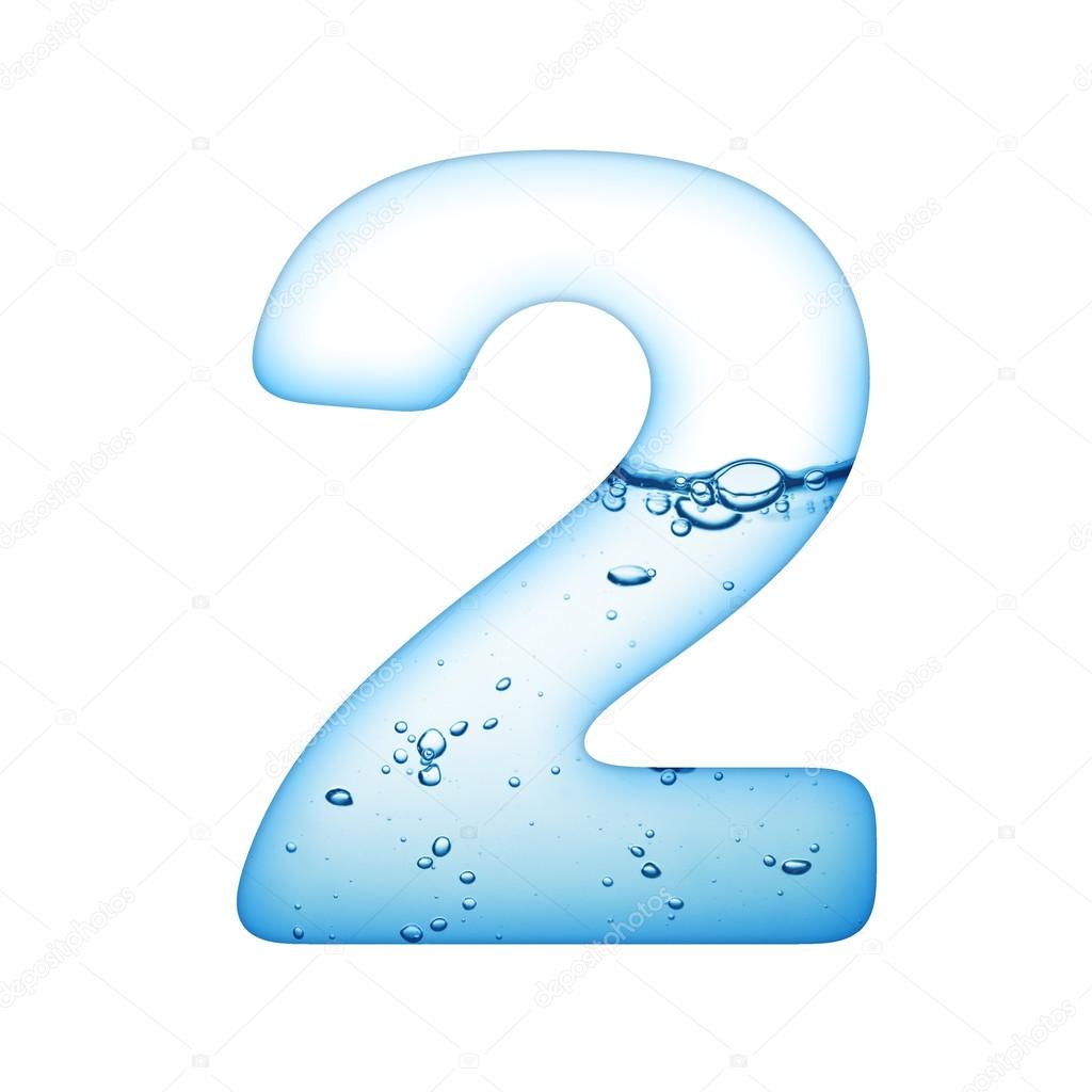 One number of water wave alphabet — Stock Photo © korovin #35470285