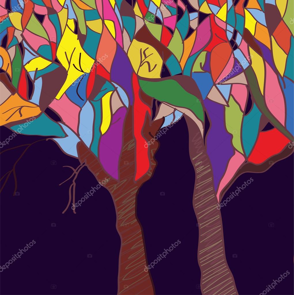 Autumn trees background Stock Vector Image by ©Tasia12 #30387819