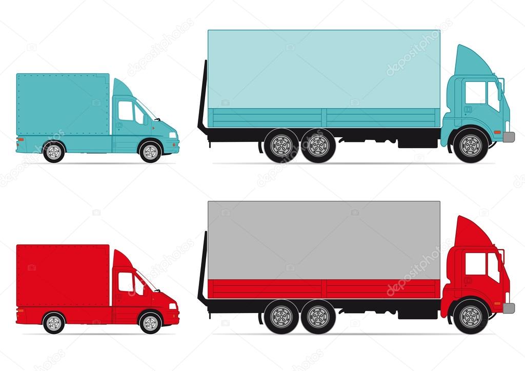 Trucks and vans — Stock Vector © scusi0-9 #32004545