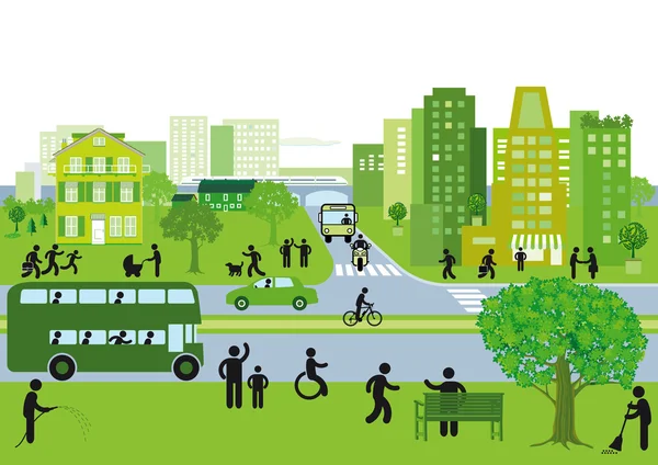 Green city Vector Images | Depositphotos