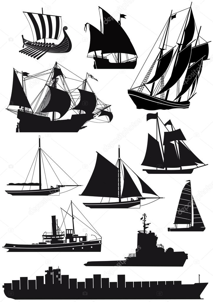 Ships and sailing ships Stock Vector Image by ©scusi0-9 #50337787