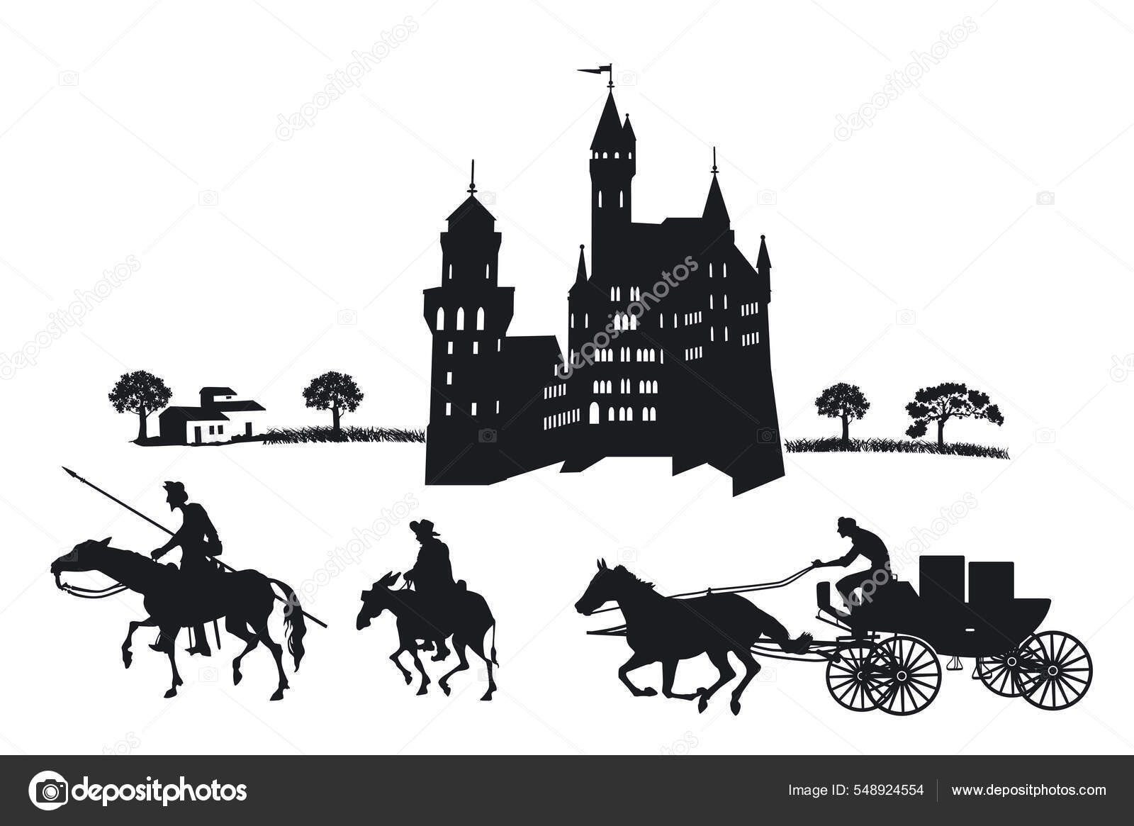Don Quijote Sancho Panza Stock Vector by ©scusi0-9 548924554