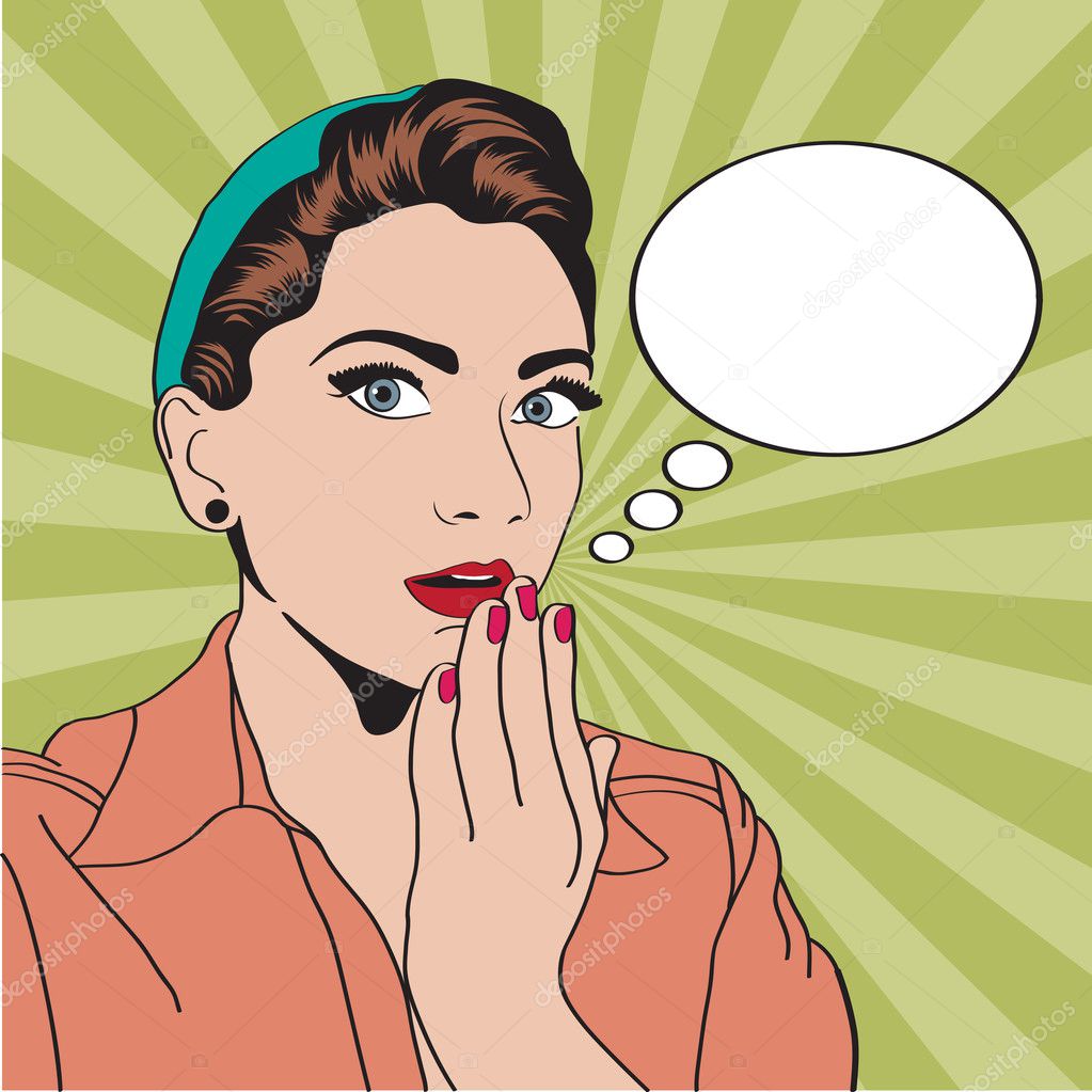 Vintage pop art girl ⬇ Stock Photo, Image by © ClaudiaBalasoiu #24143409