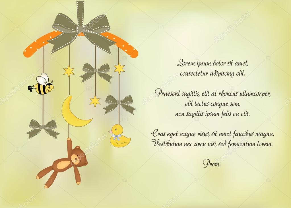 Bem-vindo baby card Vetor de stock de ©ClaudiaBalasoiu 37763849