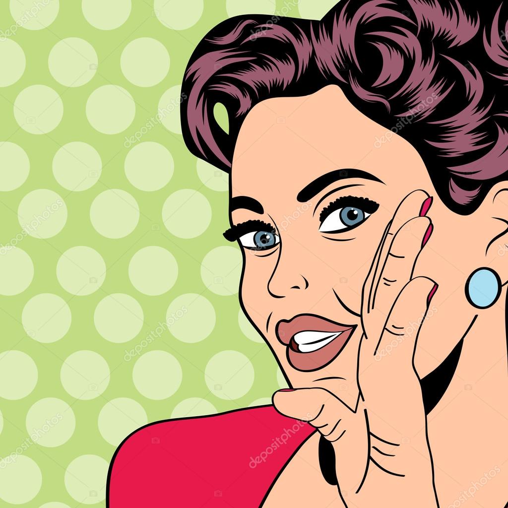 Pop art retro woman in comics style Stock Illustration by ...
