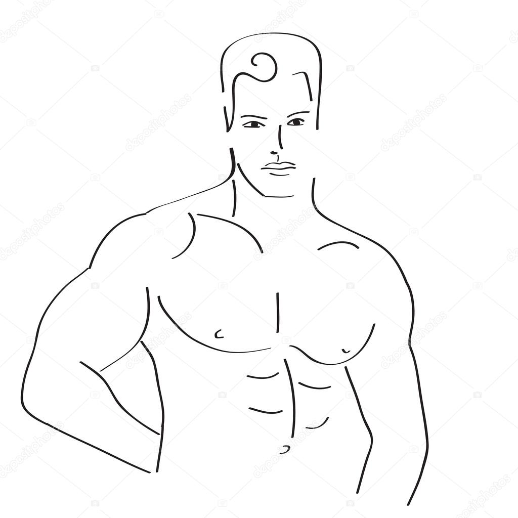 Sexy Man Sketch — Stock Vector © Claudiabalasoiu 45267237