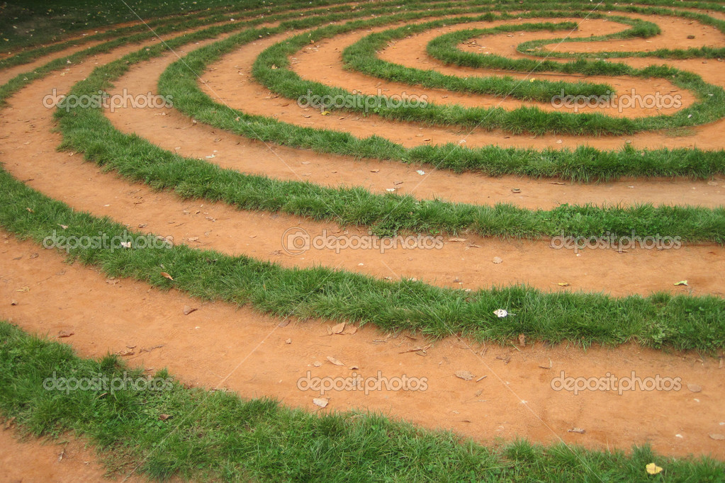 Grass labyrinth — Stock Photo © jonnysek #22589685