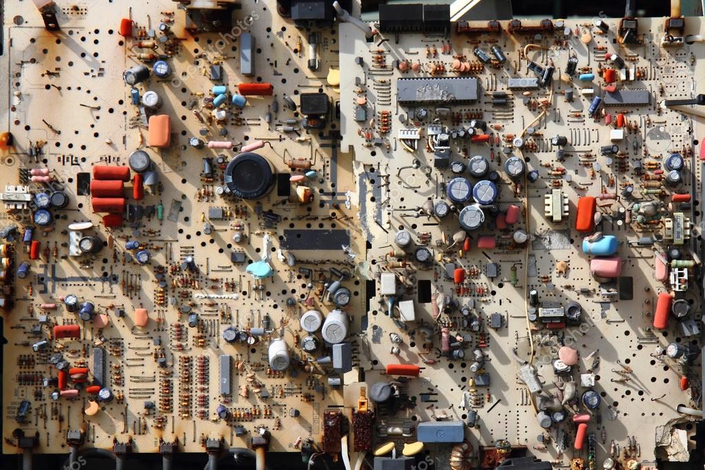 Electronic garbage for recycling Stock Photo by ©jonnysek 40851521