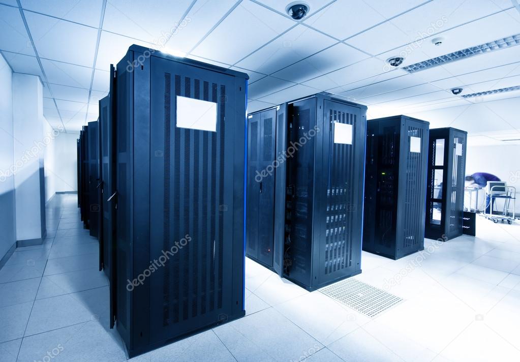 A server room with black servers Stock Photo by ©06photo 18978139