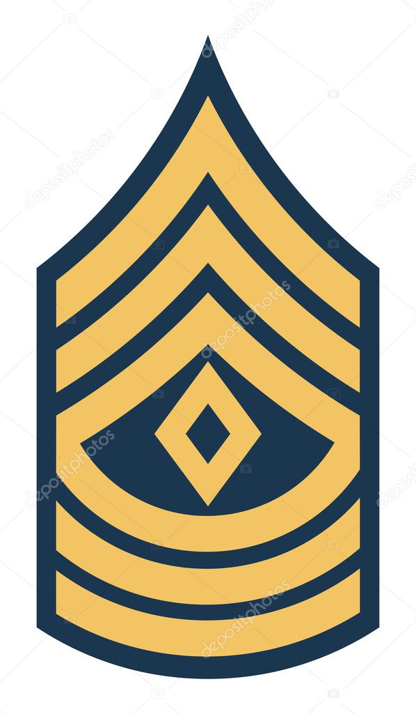 American First Sergeant insignia rank badge Stock Illustration by ...