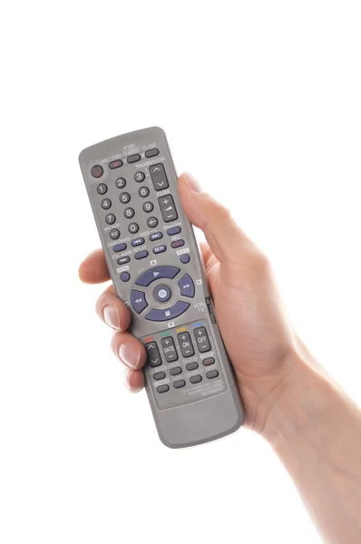 Silver remote control in hand Stock Photo by ©blotty 1135773