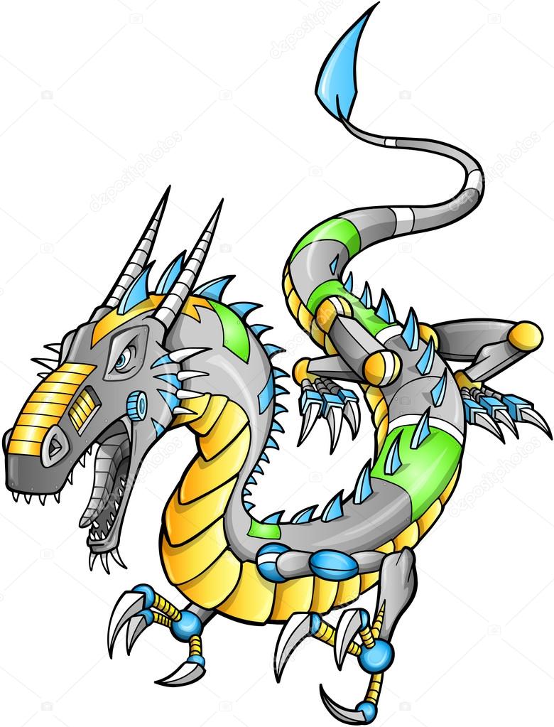 Robot Cyborg Dragon Vector — Stock Vector © MisterElements #14726267 Robot Cyborg Dragon Vector — Stock Vector © MisterElements #14726267