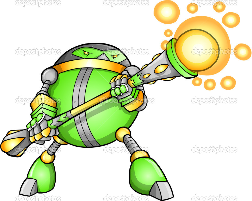 Warrior Soldier Robot Alien Cyborg Vector Stock Vector Image by ...