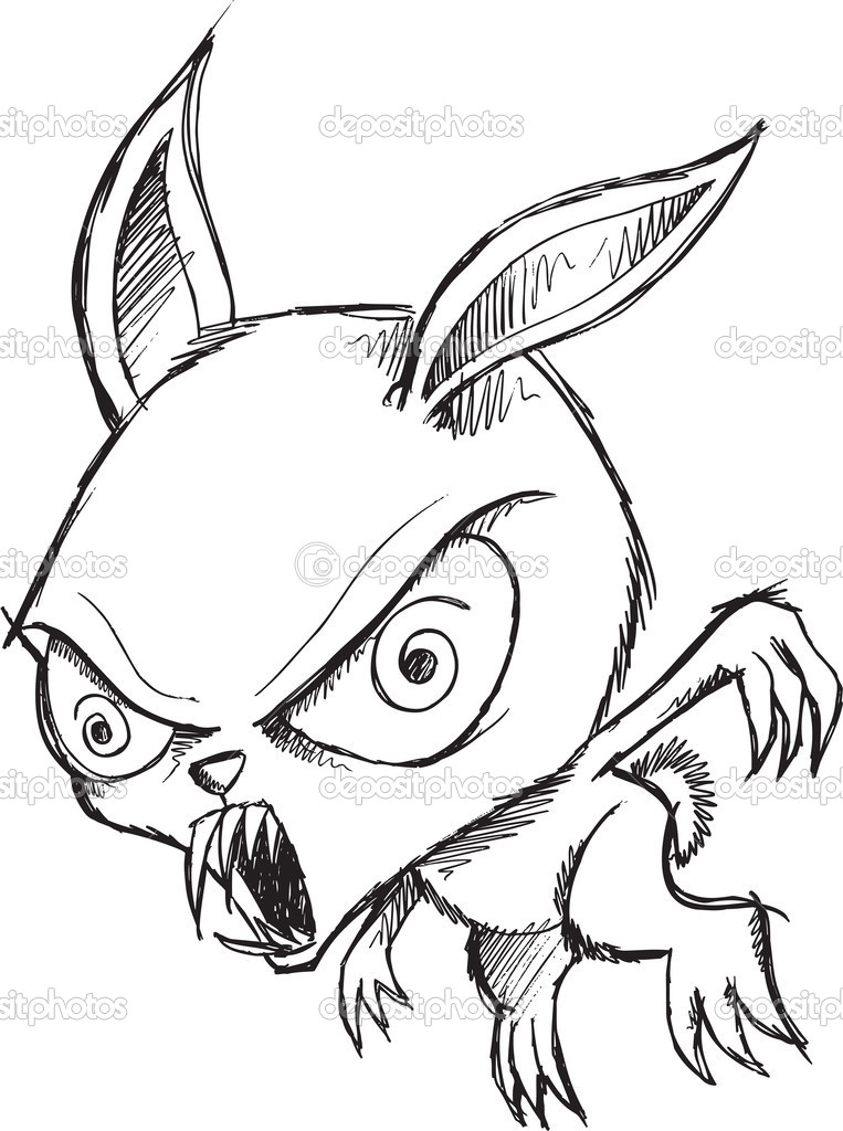 Evil Bunny Drawing