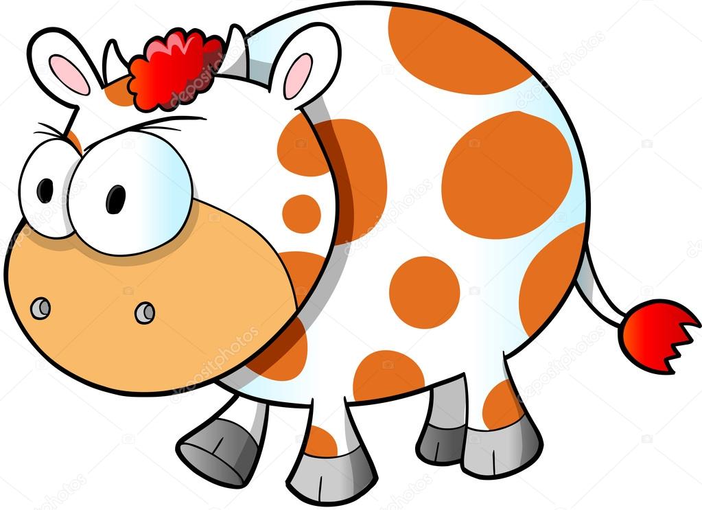 Mad Angry Cow Vector Illustration Art Stock Vector Image by ...