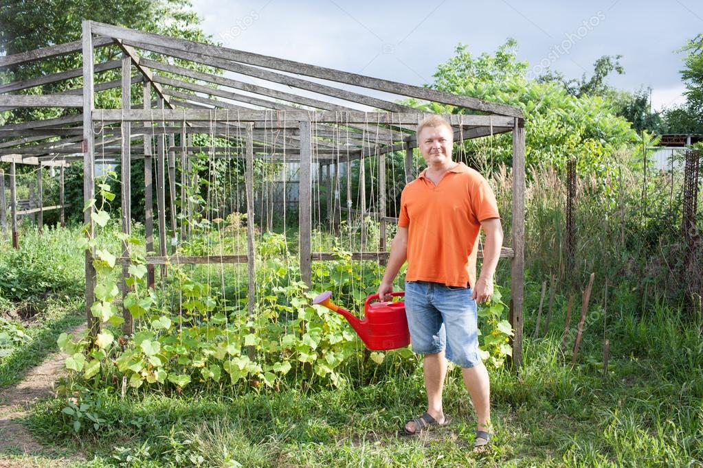 Man in garden — Stock Photo © Genika #50235595