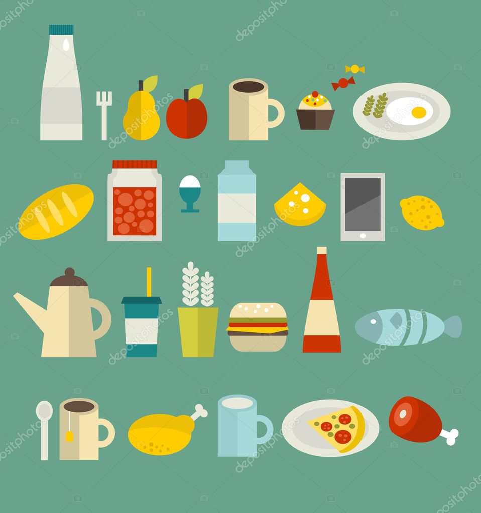 Food icon set. Stock Vector Image by ©ekapanova #41557033