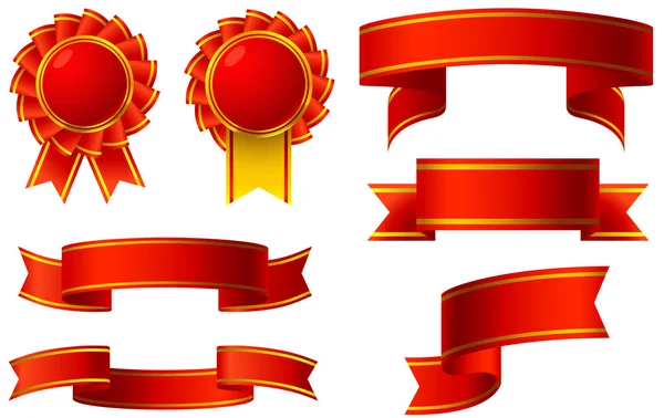 Silver and blue ribbon awards set Stock Vector Image by ©patrickma ...