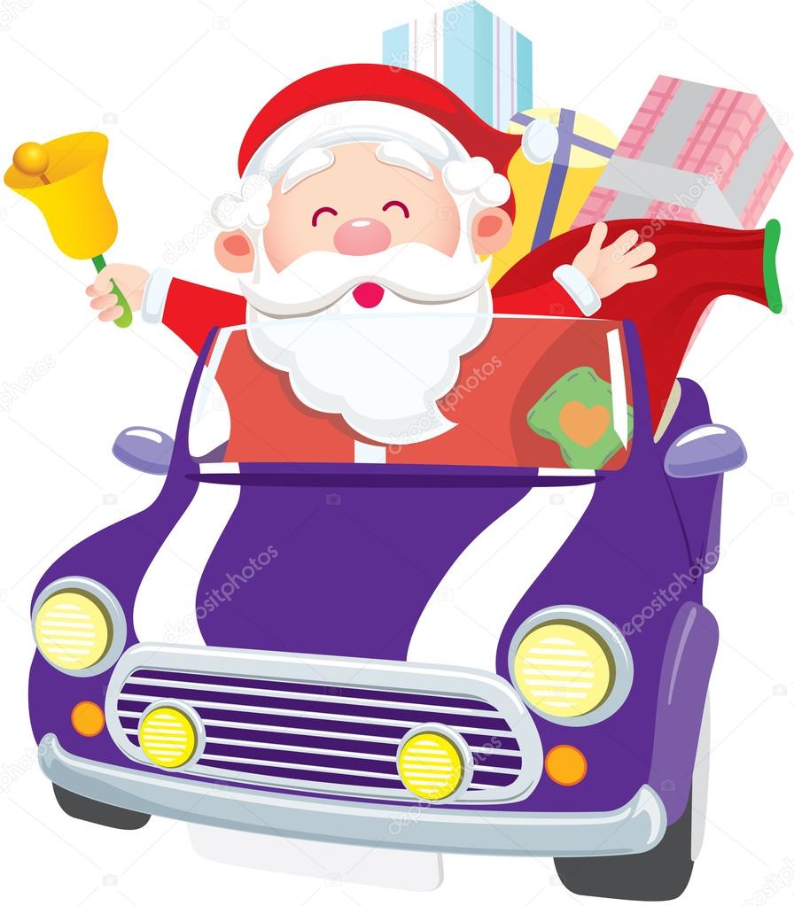 Santa driving car Stock Vector Image by ©patrickma #37263001