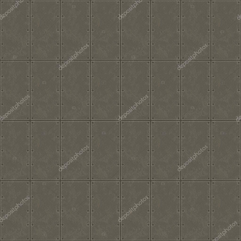 Rugged old anti-slip tiled metal floor texture with scratches and rust ...