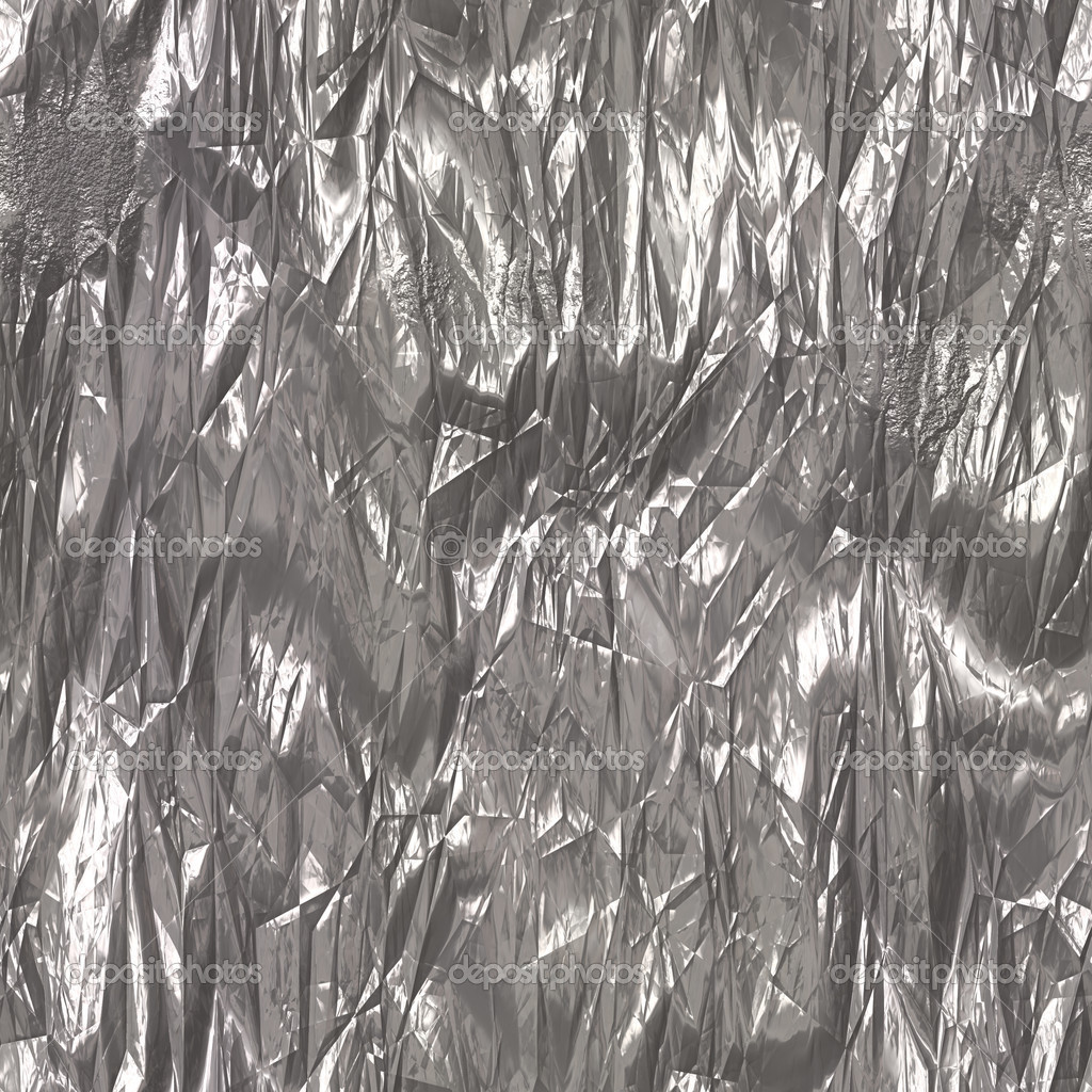Crumpled silvery foil background - seamless texture perfect for 3D ...