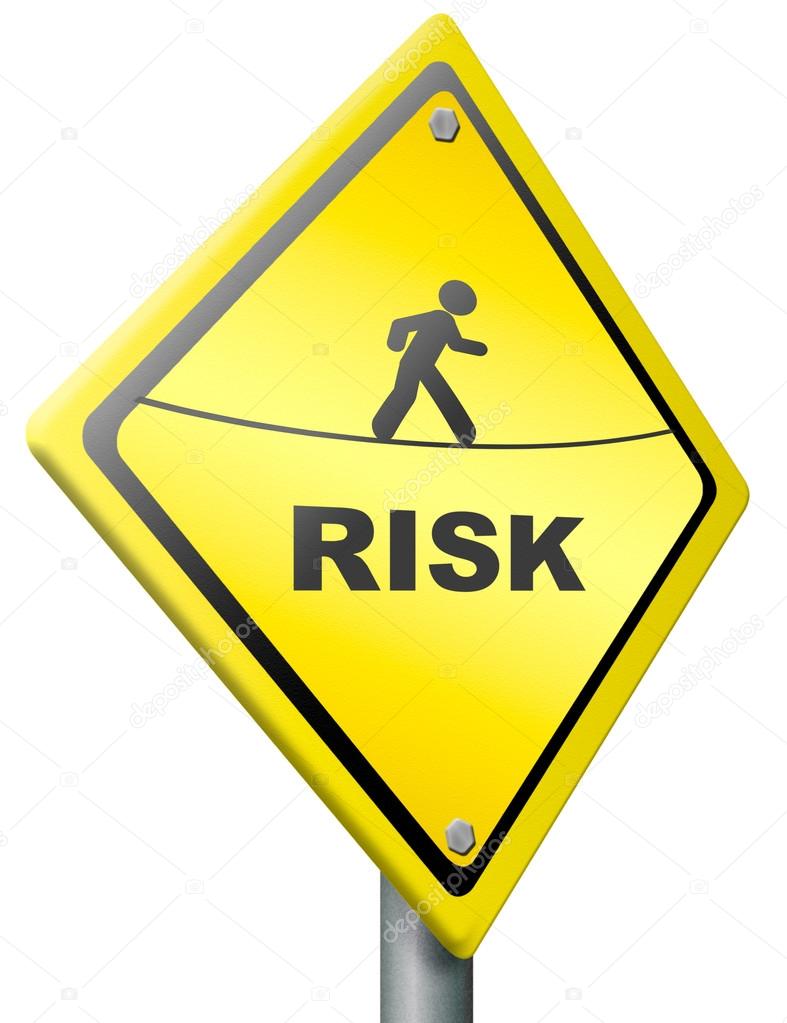 Risk ahead warning sign — Stock Photo © kikkerdirk #12200980