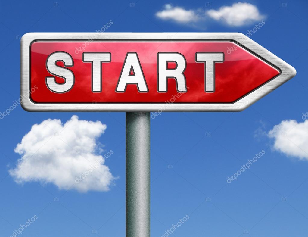 Start road sign arrow ⬇ Stock Photo, Image by © kikkerdirk #26390215