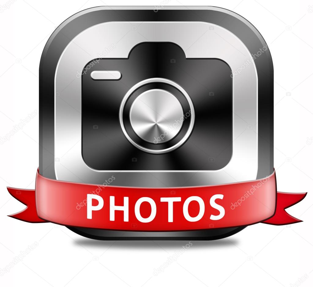Photos button — Stock Photo © kikkerdirk #41886791