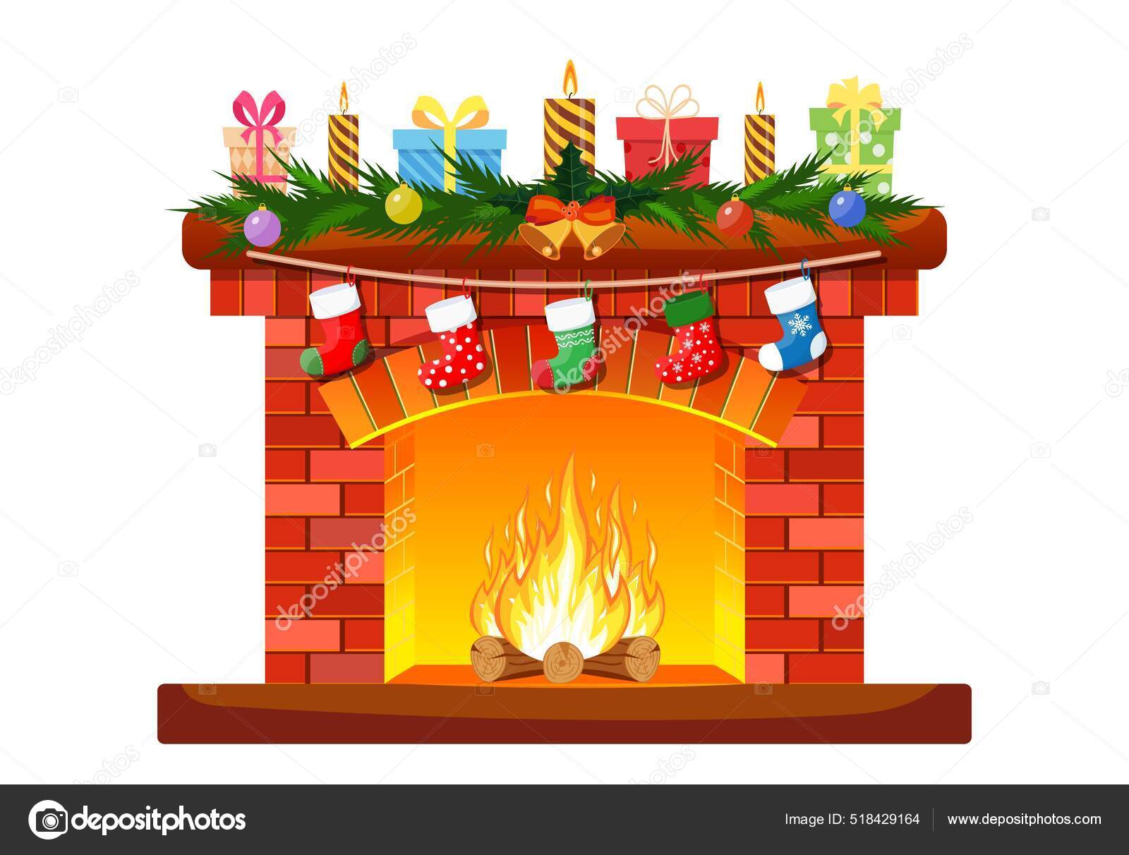 Brick Fireplace Drawing