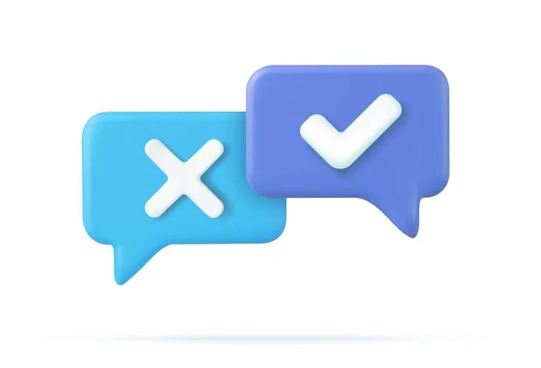 Grøn flueben og krydsmærke symboler Stock-vektor af ©drogatnev 537408352