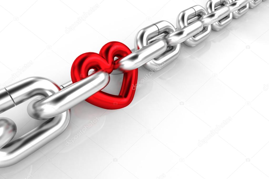 3d metal chain on white background — Stock Photo © Iraidka #21433313