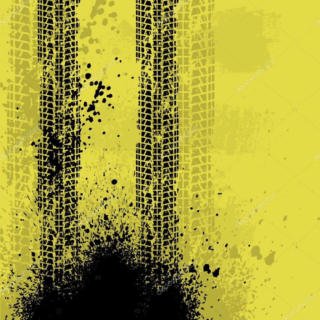 Tire tracks grunge background ⬇ Vector Image by © longquattro | Vector ...