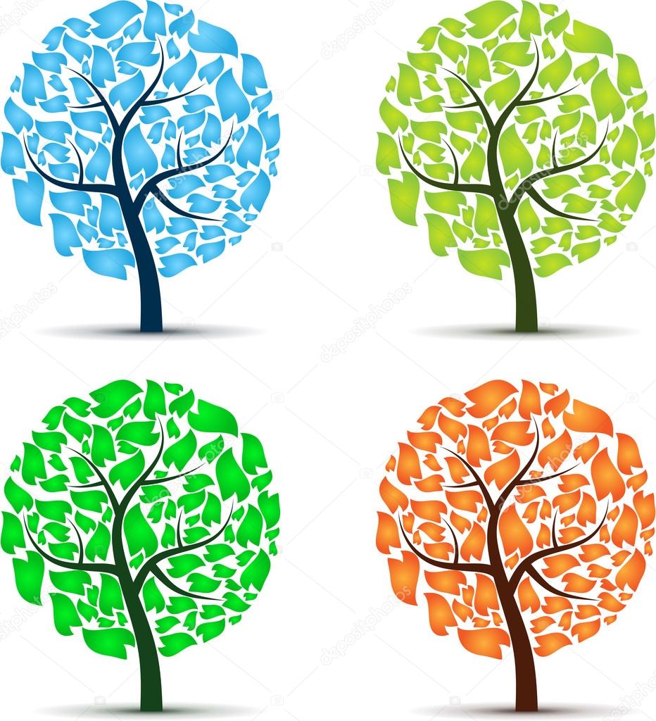 Seasons tree Stock Vector by ©longquattro 36431331