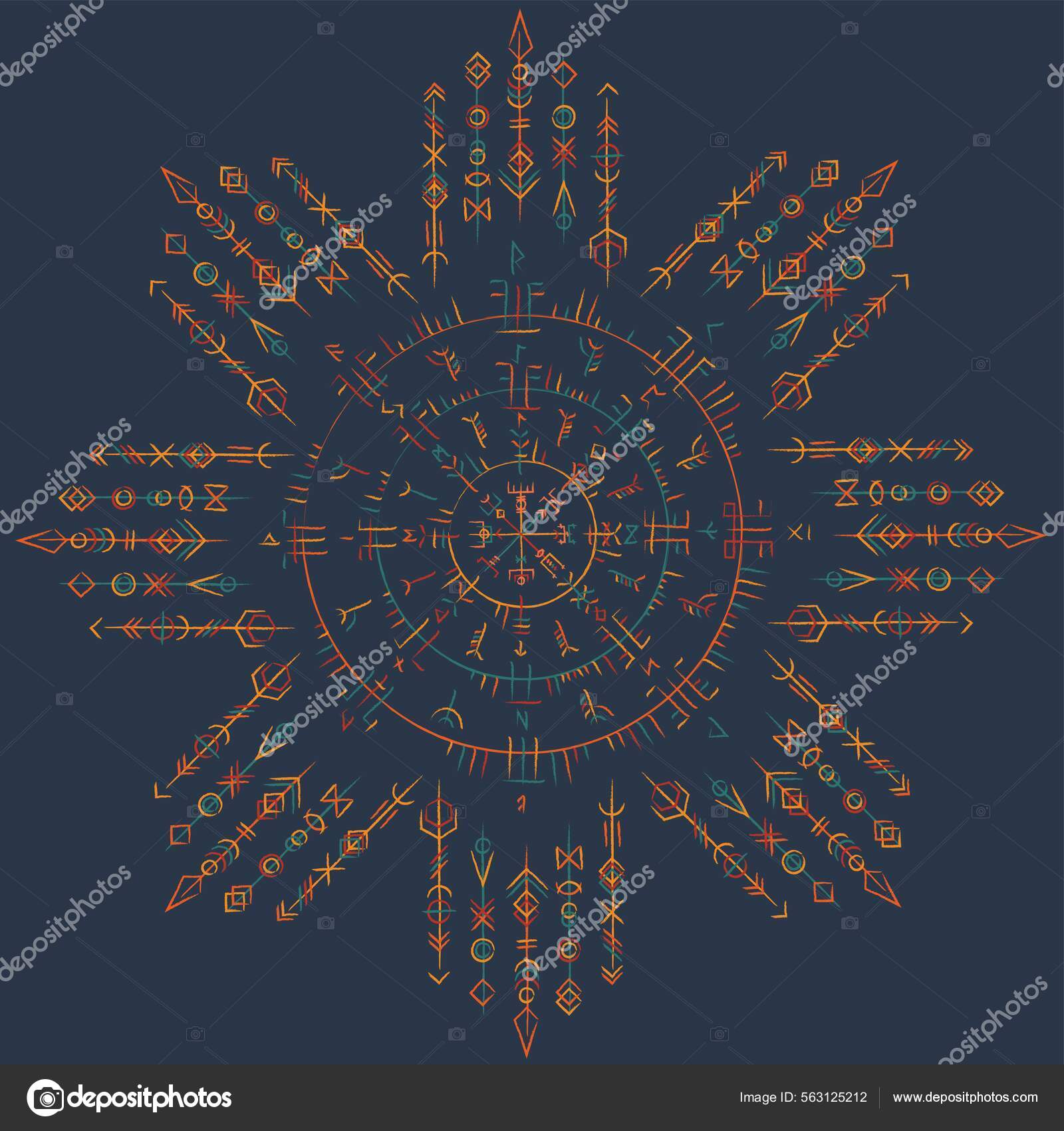 Abstract runes colorful wallpaper Stock Vector by ©longquattro 563125212
