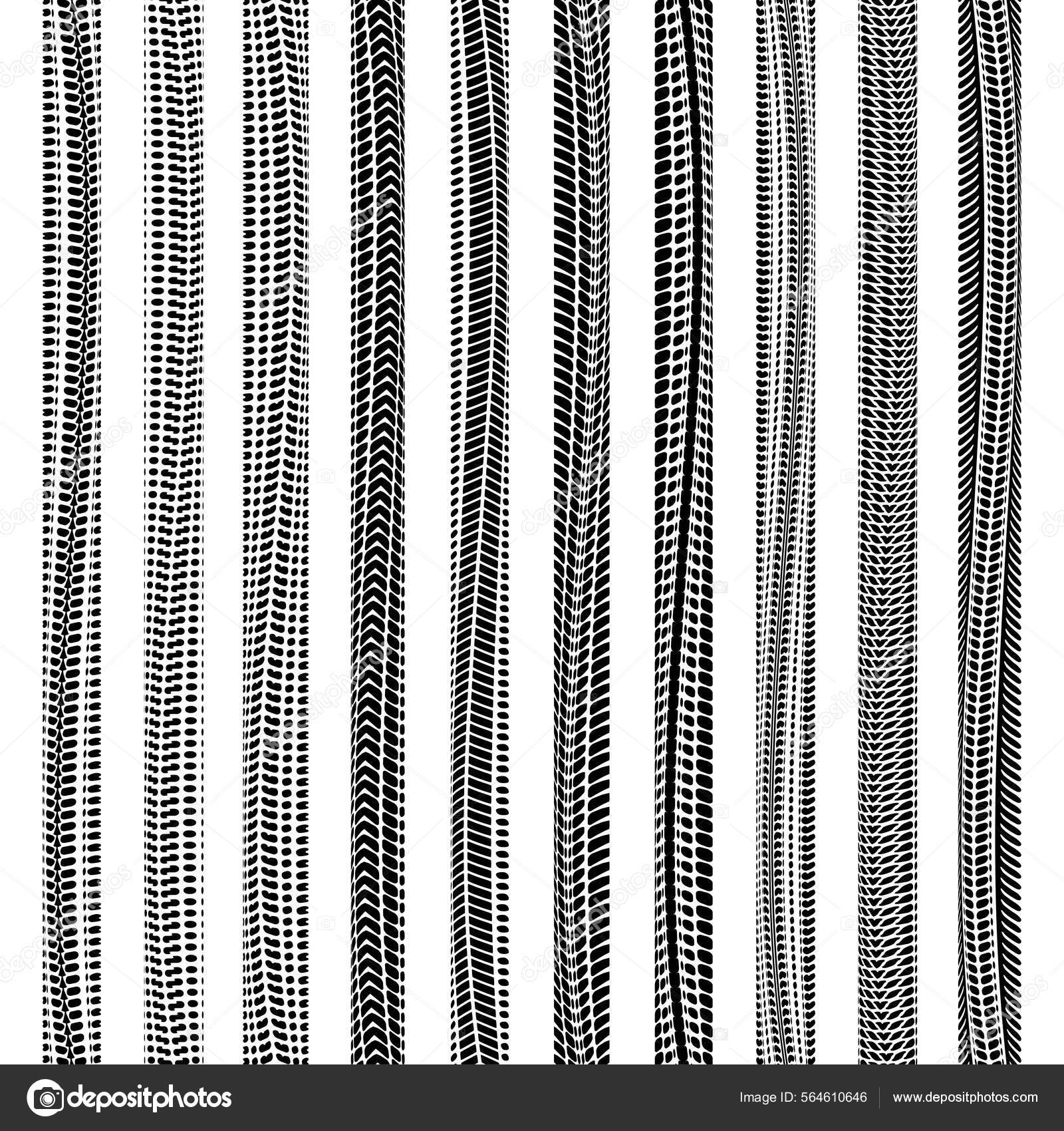 Tire tracks round corners set four lines Stock Vector by ©longquattro ...