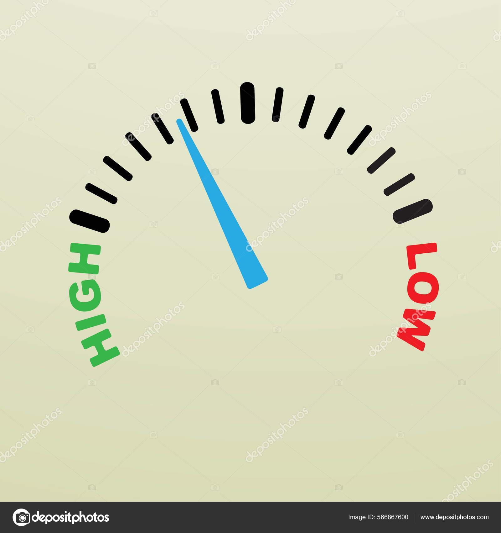 High and low level indicator with arrow Stock Vector Image by ...