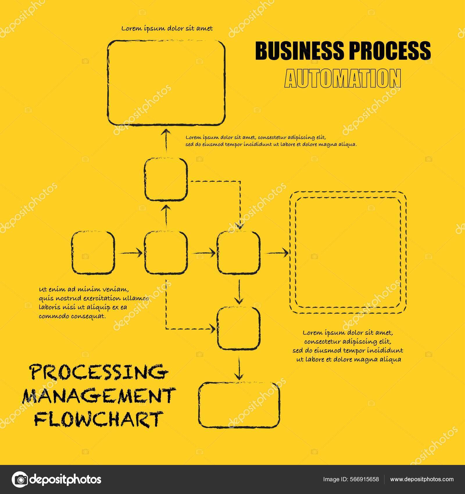 Business process management flowchart grunge Stock Vector by ...