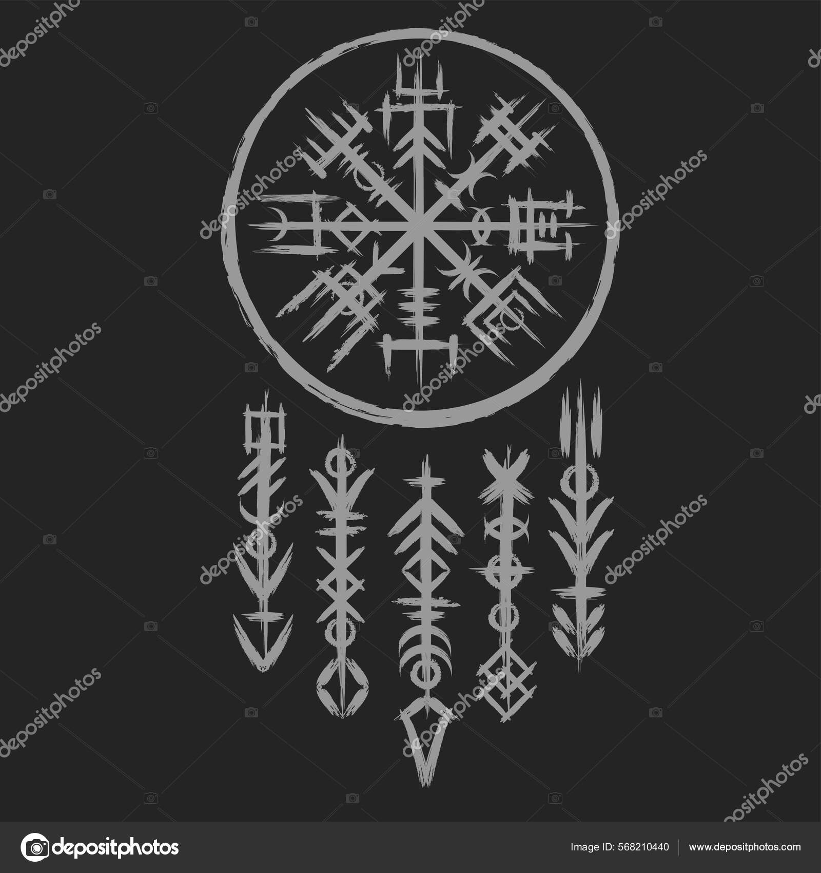 Brushed runic symbol grunge pattern Stock Vector by ©longquattro 568210440