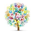 Colorful solidarity hand tree Stock Vector by ©cienpies 27643161