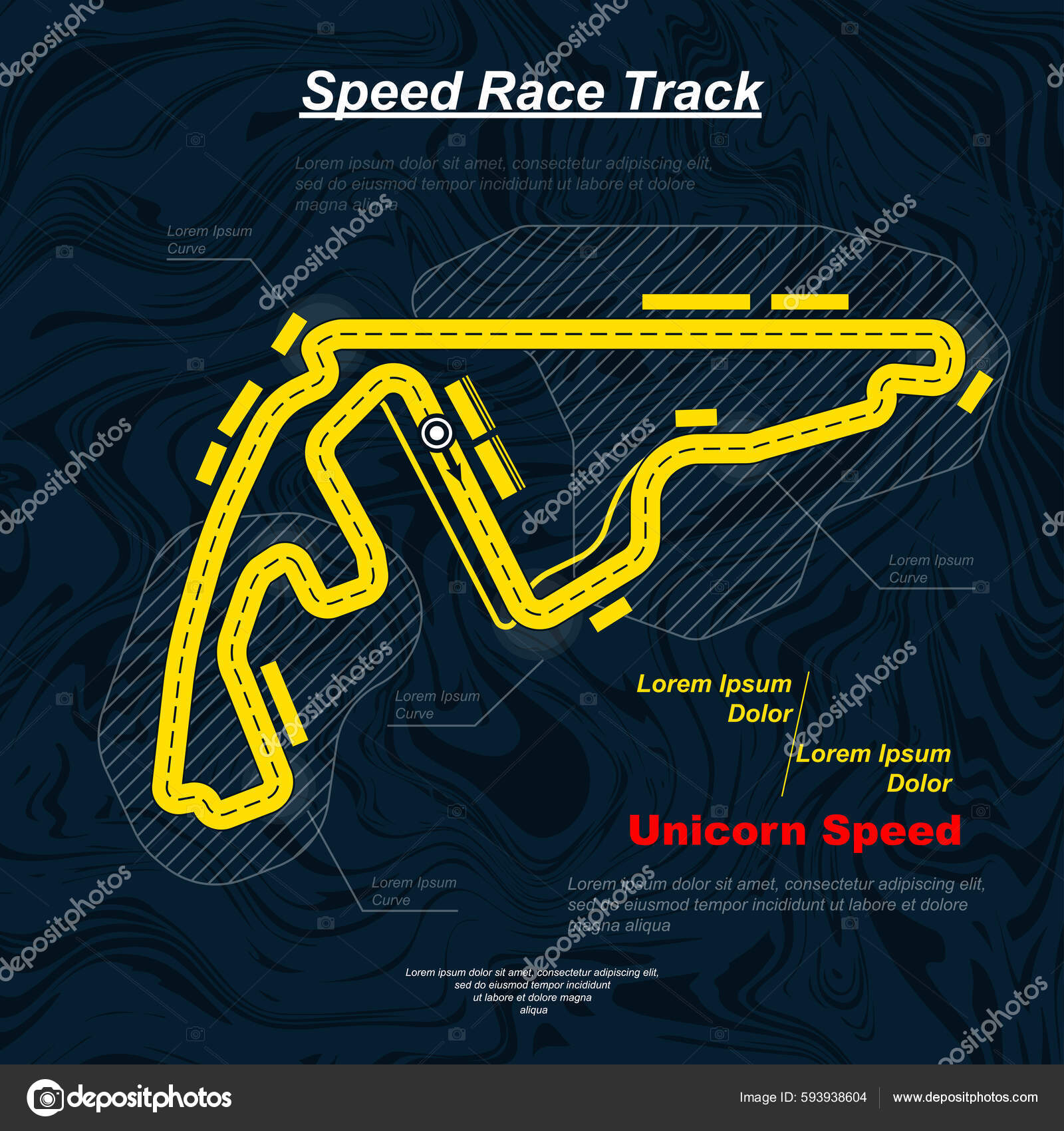 Abstract Pattern Background Marble Liquid Texture Yellow Race Track Map ...