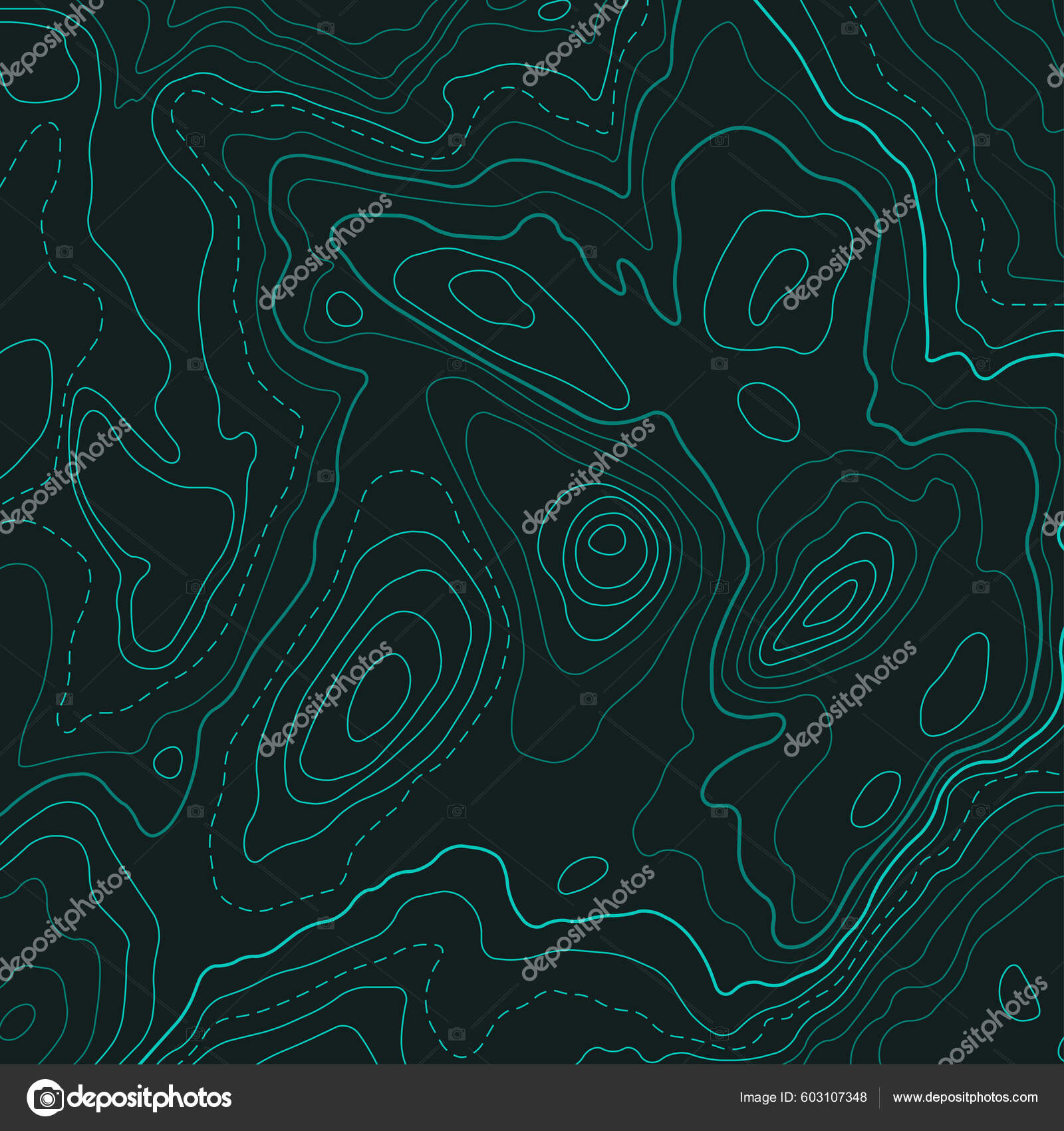 Blue Wallpaper Topographic Map Pattern Silhouette Vector de stock por ...