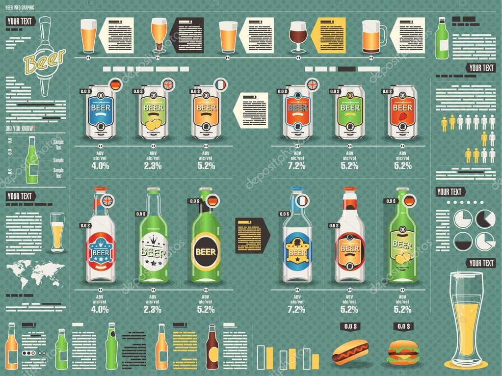 Beer info graphics — Stock Vector © bubufr #30957781