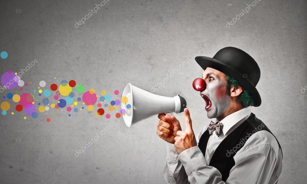 Clown shouting colors Stock Photo by ©olly18 31297101