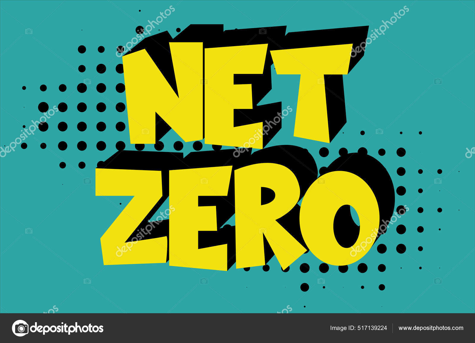 Net Zero Vector Illustration Halftone Background Stock Vector Image by ...